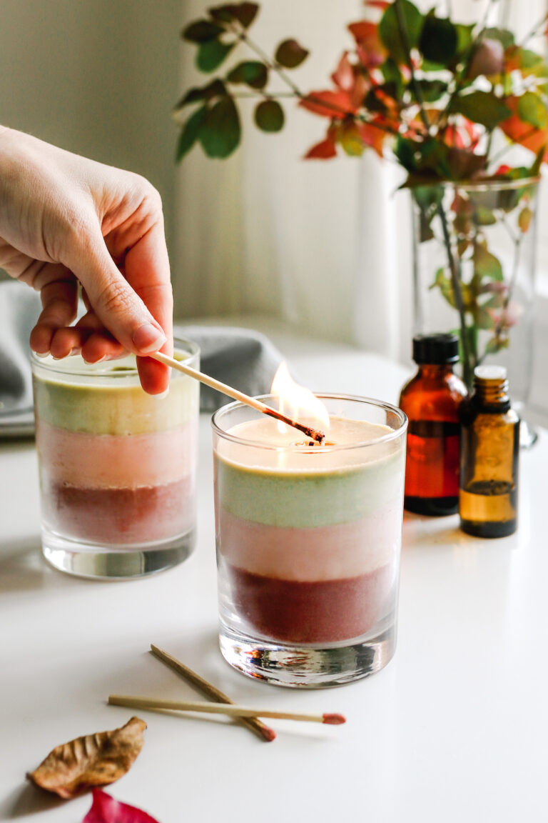 Layered Scent DIY Holiday Candles | HelloGlow.co