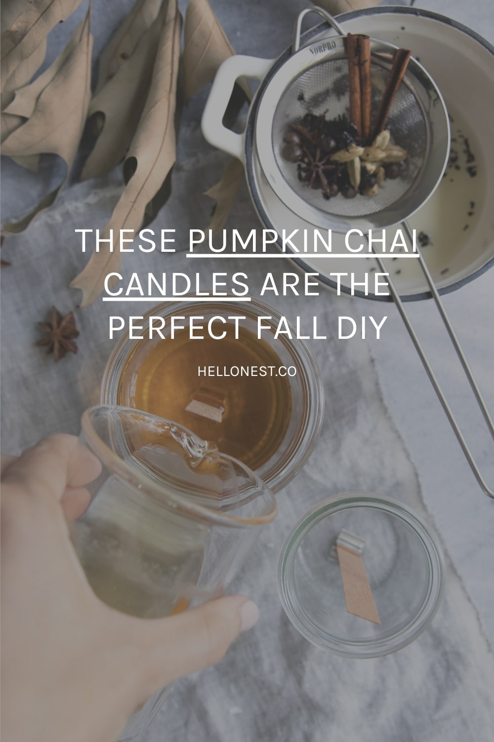 These Pumpkin Chai Candles Are the Perfect Fall DIY | Hello Nest