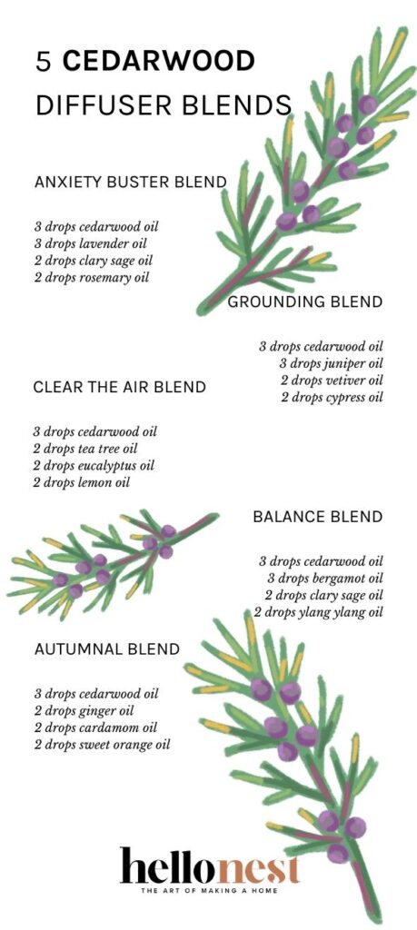 5 Cedarwood Essential Oil Diffuser Blends | Hello Nest