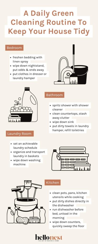 A Green Daily Cleaning Routine To Keep Your House Tidy | Hello Nest