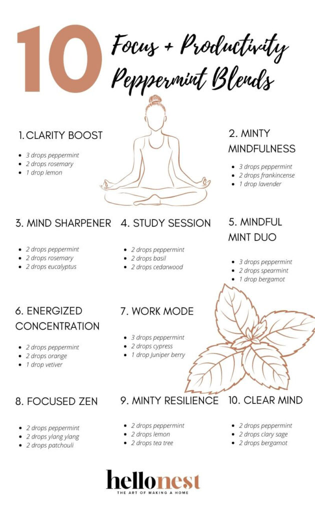 Refresh You Home + Mood with 30 Peppermint Diffuser Blends | Hello Nest