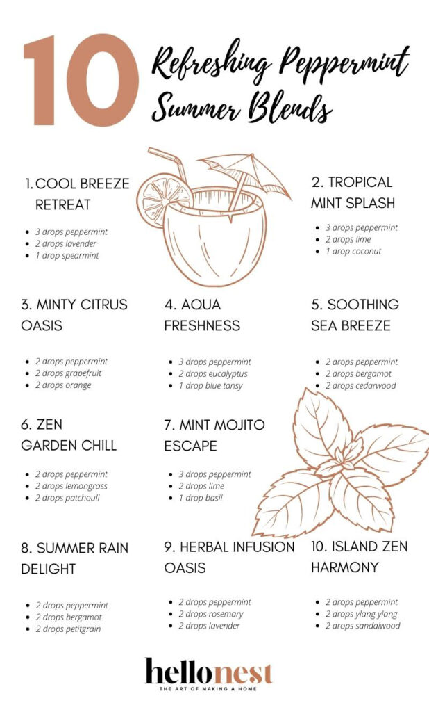 Refresh You Home + Mood with 30 Peppermint Diffuser Blends | Hello Nest